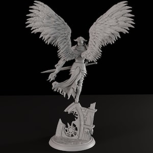 Fallen Angel Fantasy Tabletop Miniature 28MM 100MM Dungeons and Dragons ...