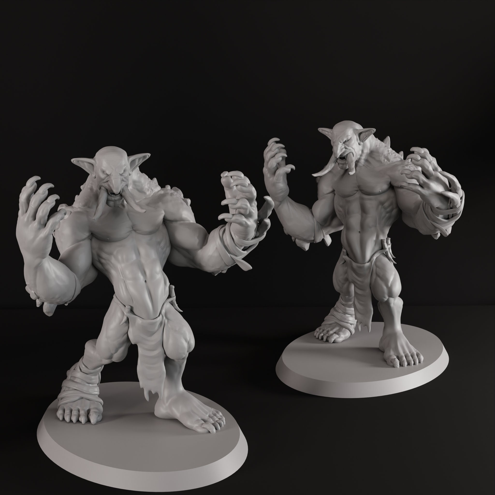 Trolls 3D Printed Fantasy Tabletop Miniatures 28MM 75MM - Etsy UK