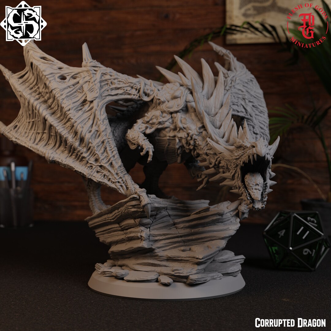 Corrupted Dragon Fantasy Tabletop Miniature 28MM 45MM Dungeons and ...