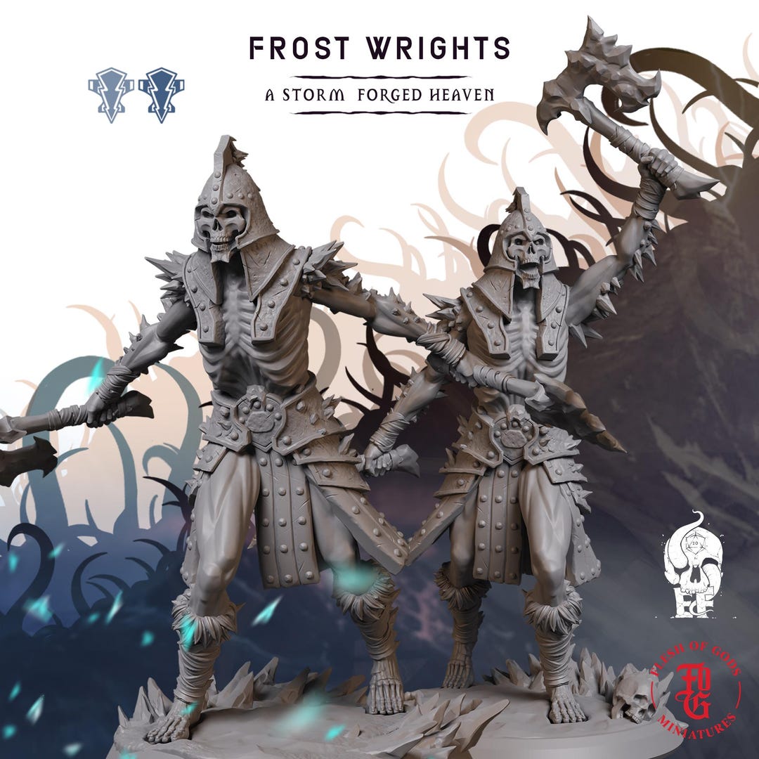 Frost Wights | 3D Printed Fantasy Tabletop Miniatures - 28MM - 100MM ...