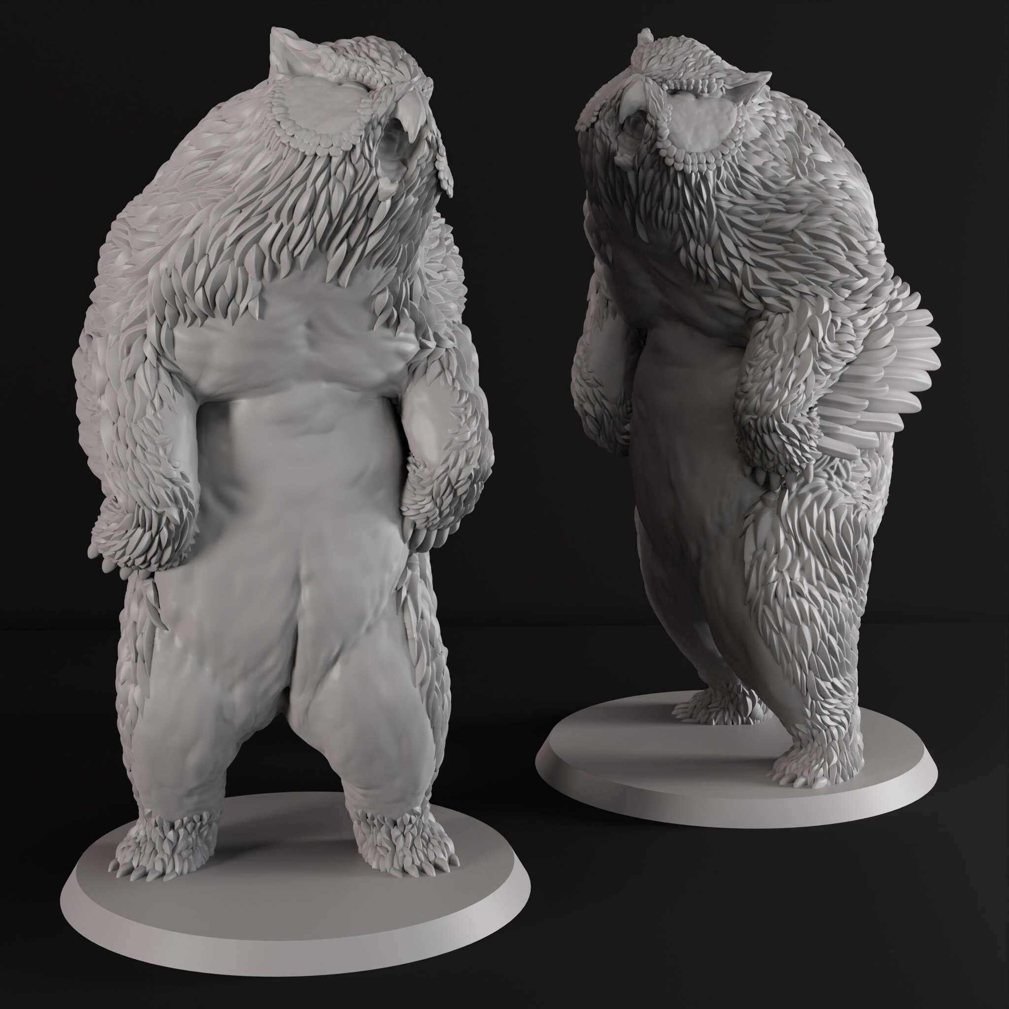 Owlbears 3D Printed Fantasy Tabletop Miniatures 28MM - Etsy UK