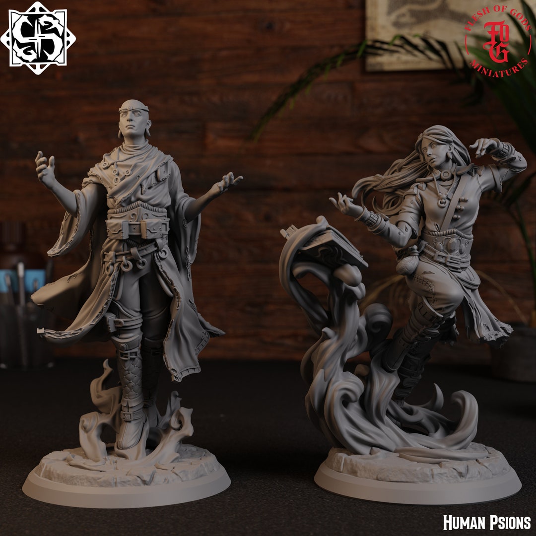 Human Psions | 3D Printed Fantasy Tabletop Miniatures - 28MM - 100MM ...