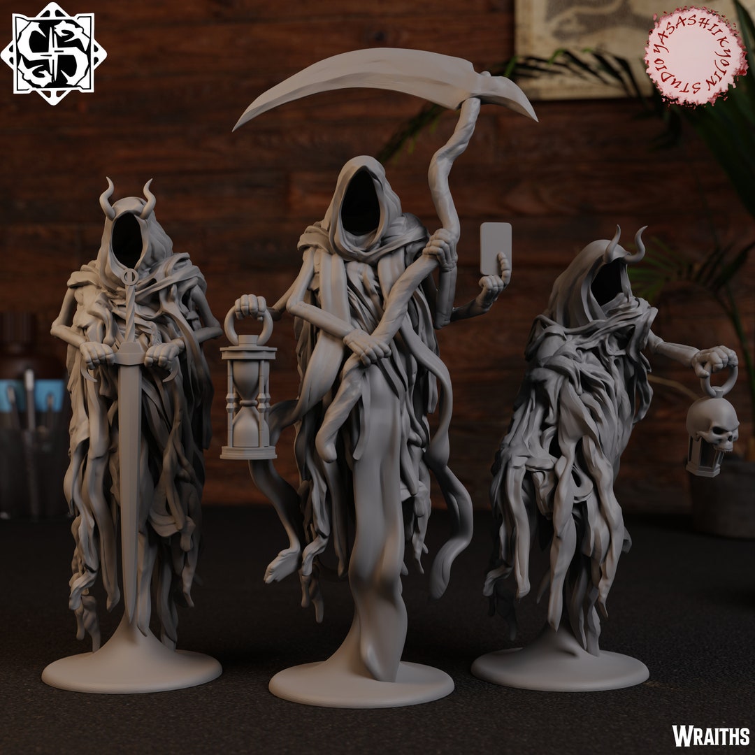Wraiths | 3D Printed Fantasy Tabletop Miniatures - 28MM - 100MM ...