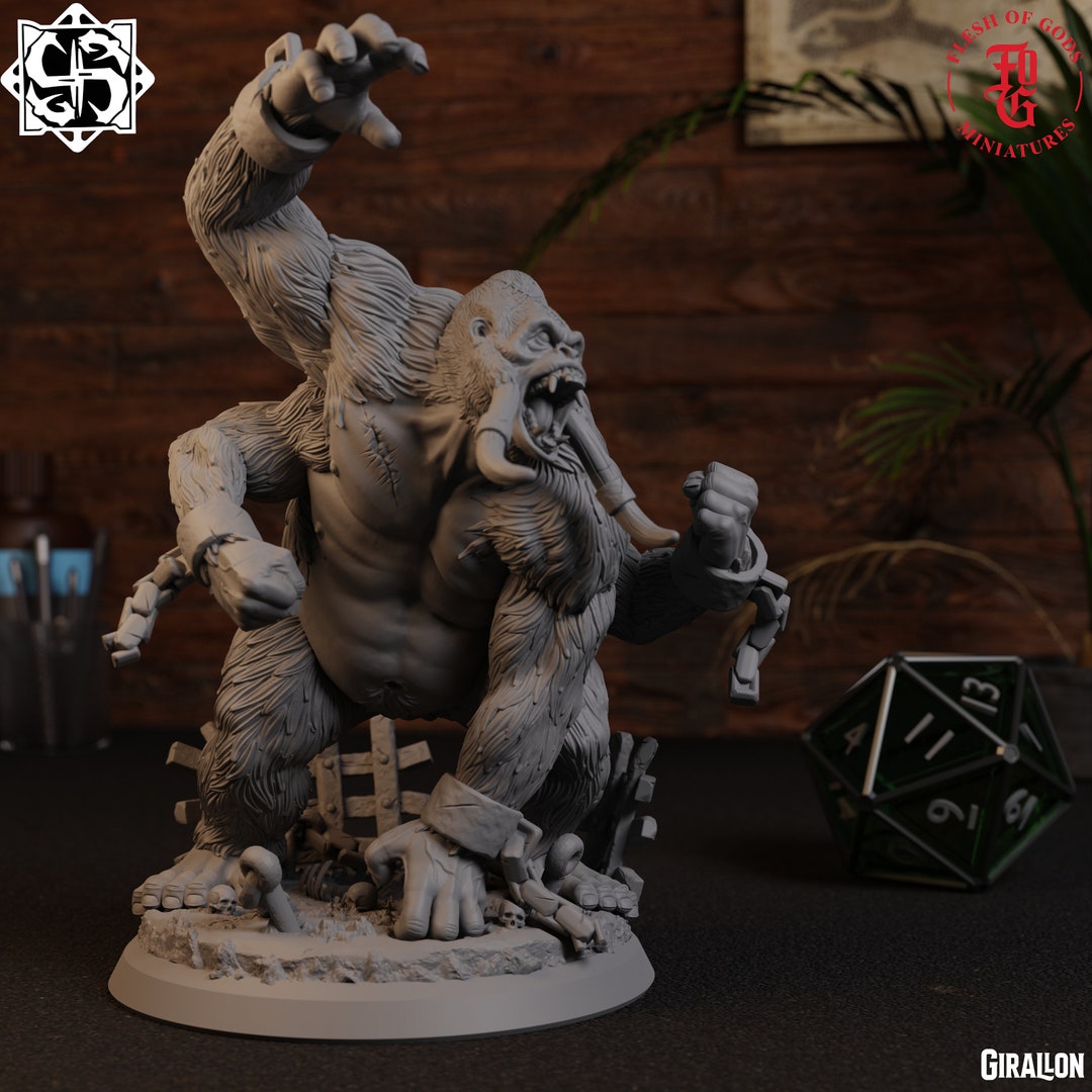 Girallon Fantasy Tabletop Miniature 28MM 54MM Dungeons and Dragons DND ...