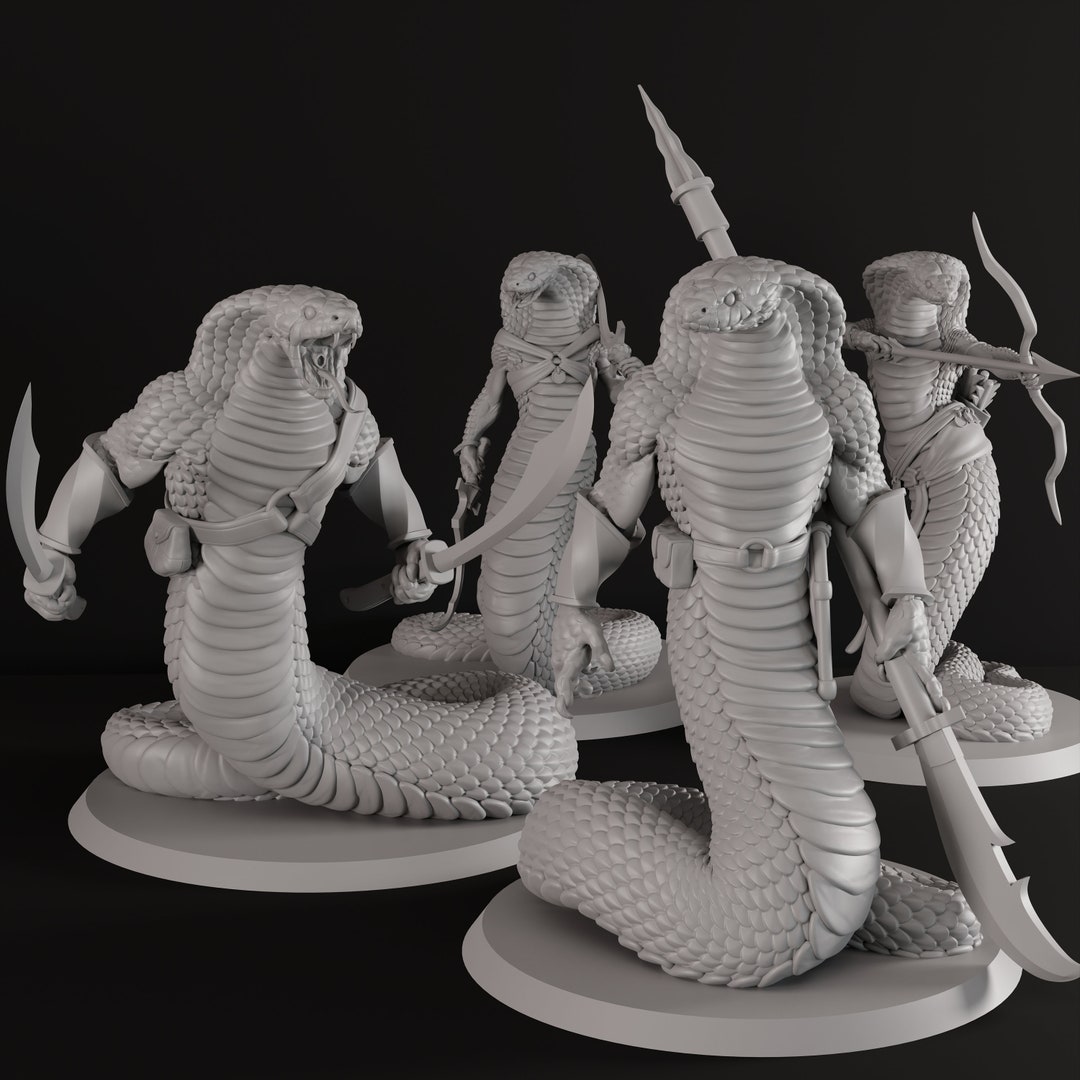 Scaleborn 3D Printed Fantasy Tabletop Miniatures 28MM 100MM Dungeons ...