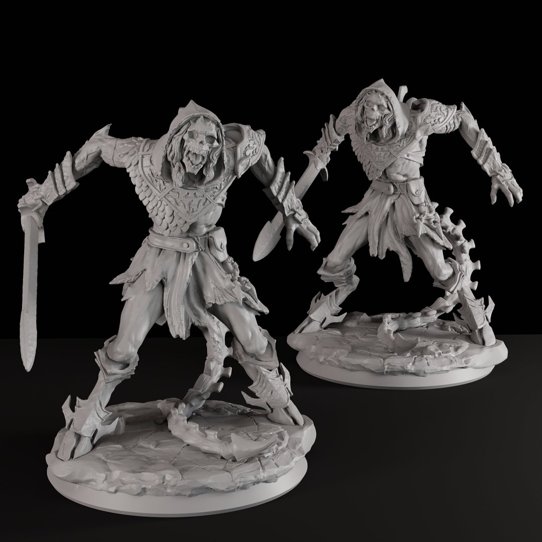 Wight Fantasy Tabletop Miniature 28MM 100MM Dungeons - Etsy