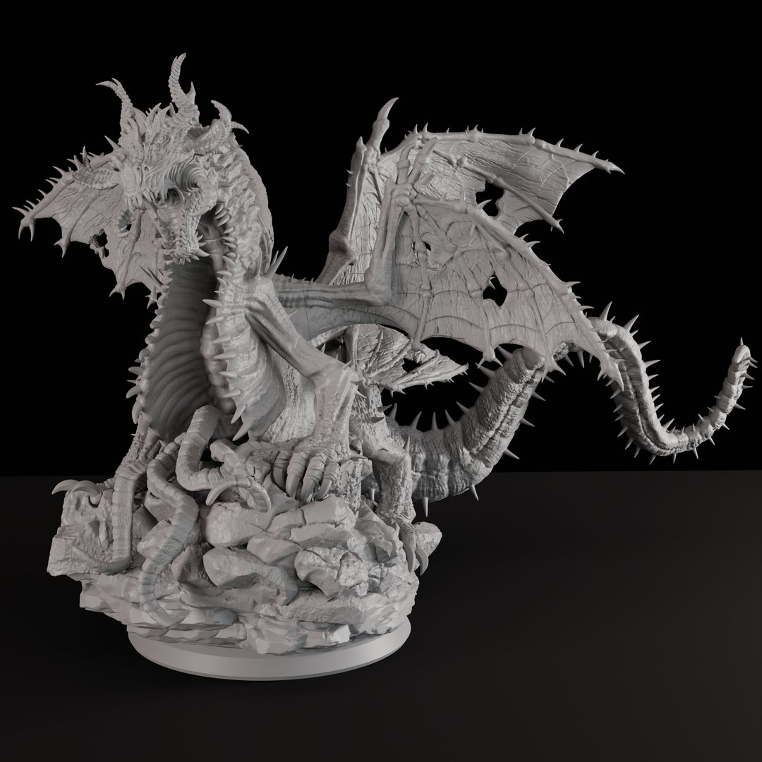 Eldritch Dragon 3D Printed Fantasy Tabletop Miniature 28MM 36MM ...
