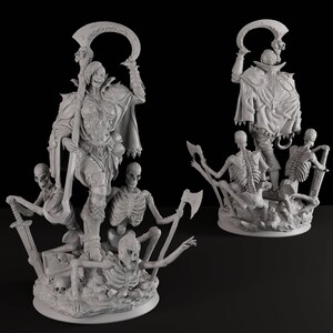 Drow Warlock Fantasy Tabletop Miniature 28MM 100MM Dungeons and Dragons ...