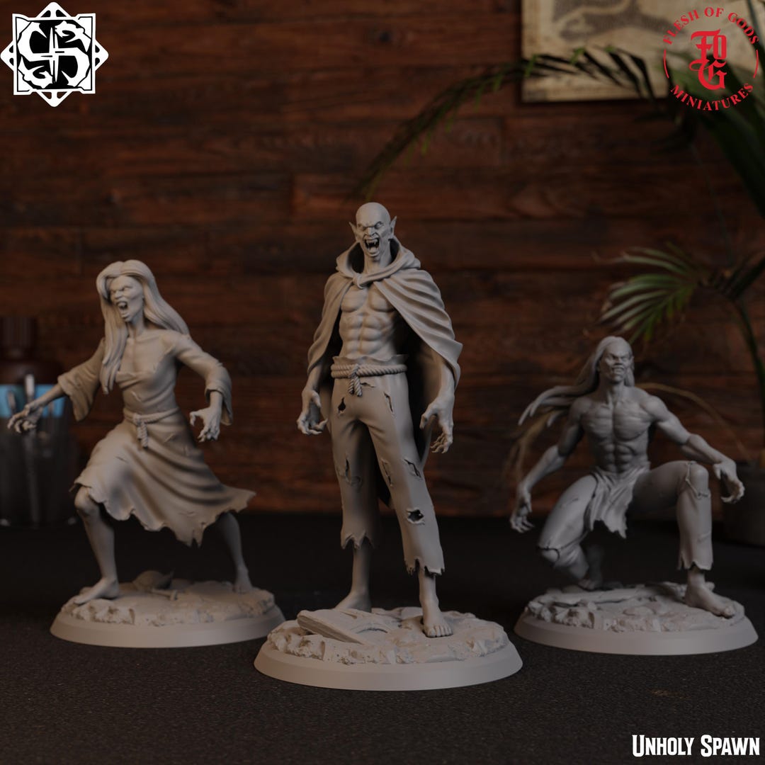 Unholy Spawns Fantasy Tabletop Miniature 28MM 100MM Dungeons and Dragons DND - Etsy UK