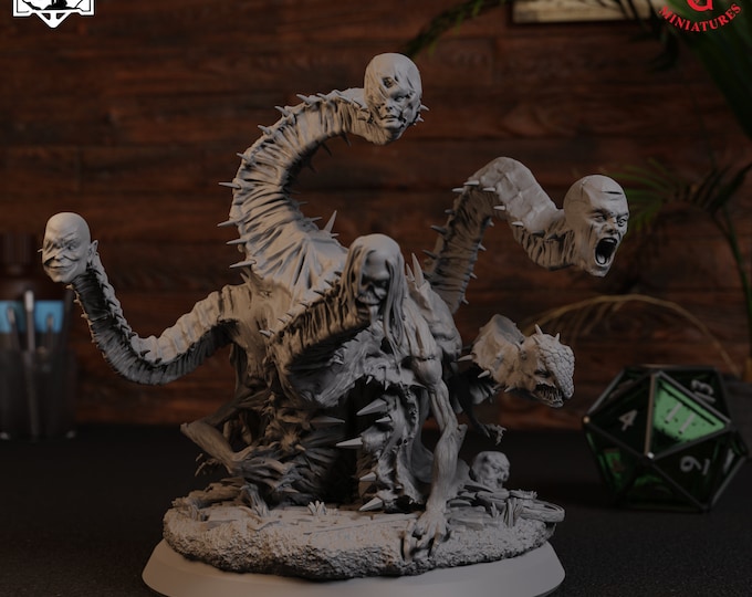 False Hydra 3D Printed Tabletop Monstrosity Perfect for D&D, Call of ...