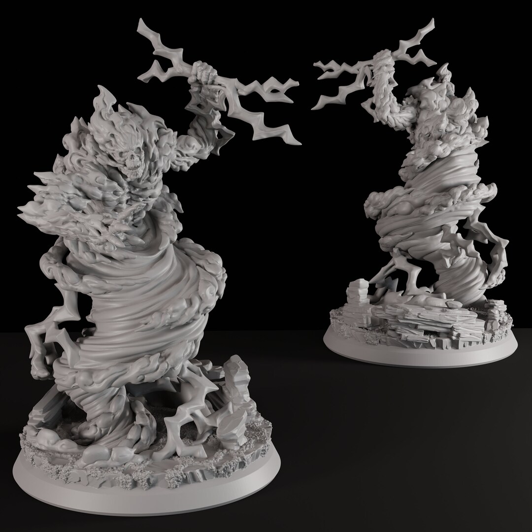 Storm Elemental Fantasy Tabletop Miniature 28MM 54MM Dungeons and ...