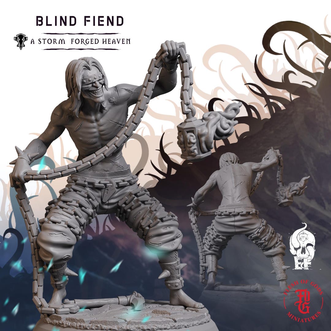 Blind Fiend | Fantasy Tabletop Miniature - 28MM - 100MM | Dungeons and ...