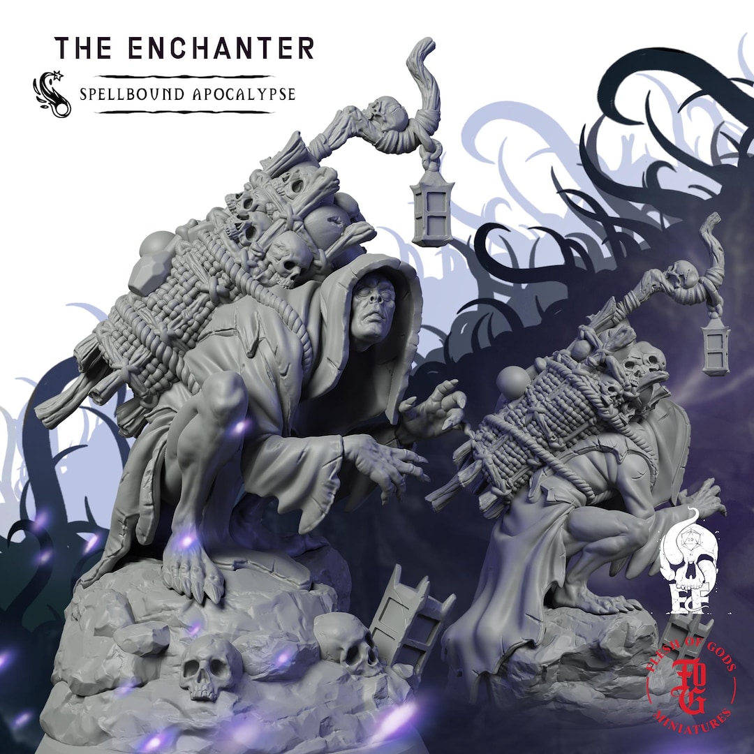 The Enchanter | Arcane Master | Fantasy Tabletop Miniature - 28MM ...