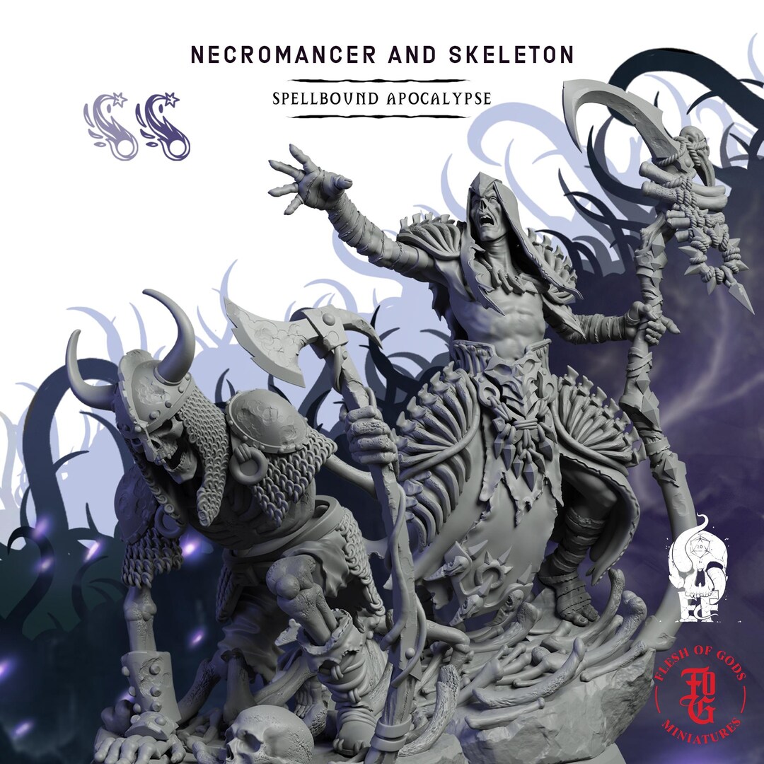 The Necromancer | Arcane Master | Fantasy Tabletop Miniature - 28MM ...