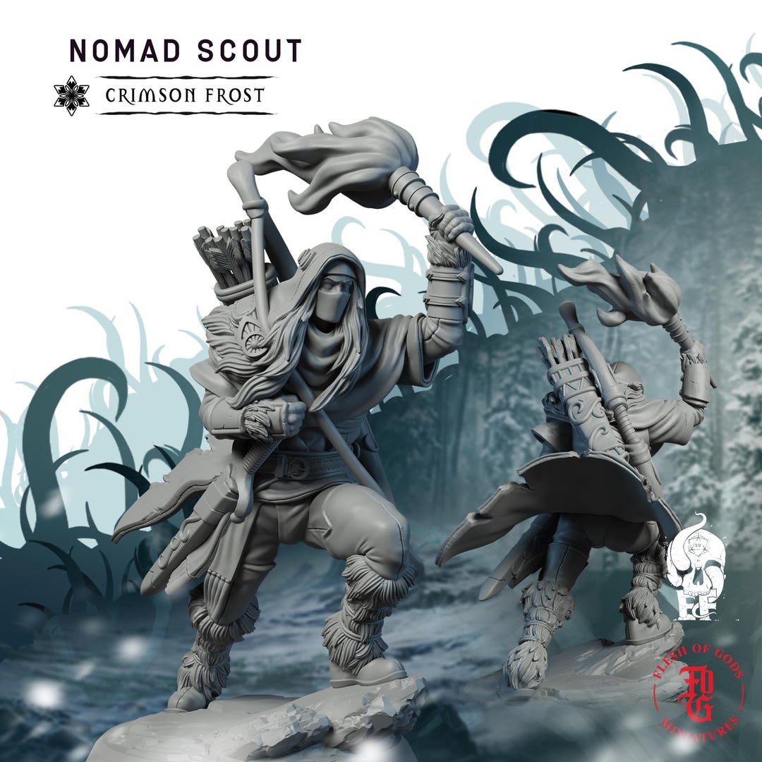 Nomad Scout | Fantasy Tabletop Miniature - 28MM - 100MM | Dungeons and ...