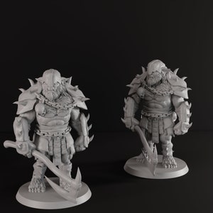 Bugbears 3D Printed Fantasy Tabletop Miniatures 28MM 100MM Dungeons and ...