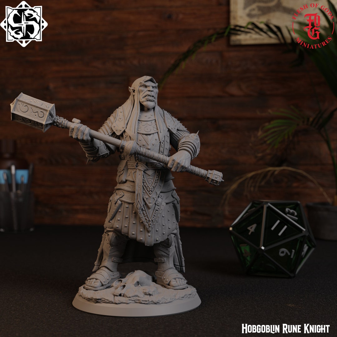 Hobgoblin Rune Knight Fantasy Tabletop Miniature 28MM 100MM Dungeons ...