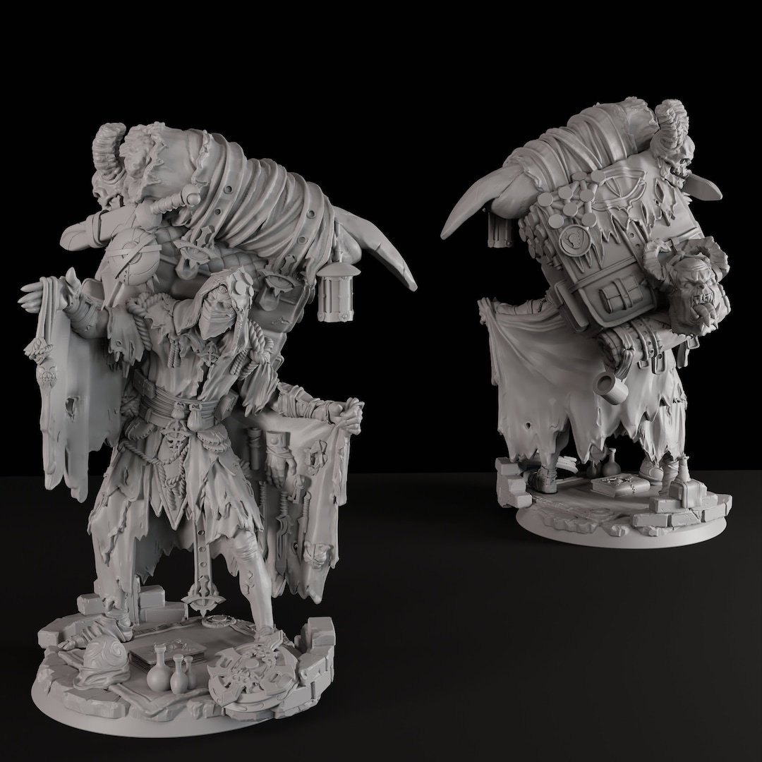 Relic Collector Fantasy Tabletop Miniature 28MM 100MM Dungeons and ...
