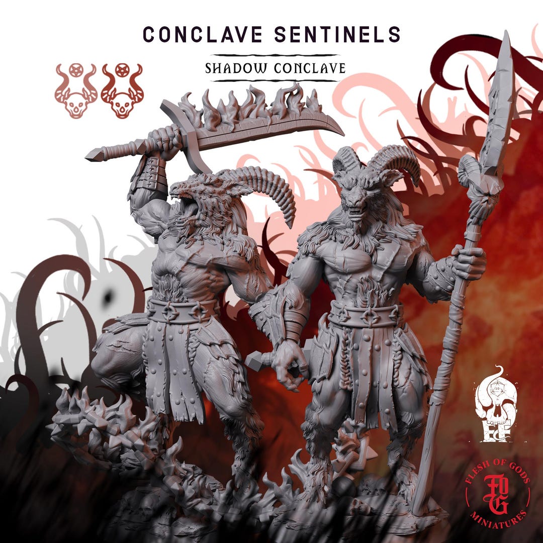Conclave Sentinels | 3D Printed Fantasy Tabletop Miniatures - 28MM ...