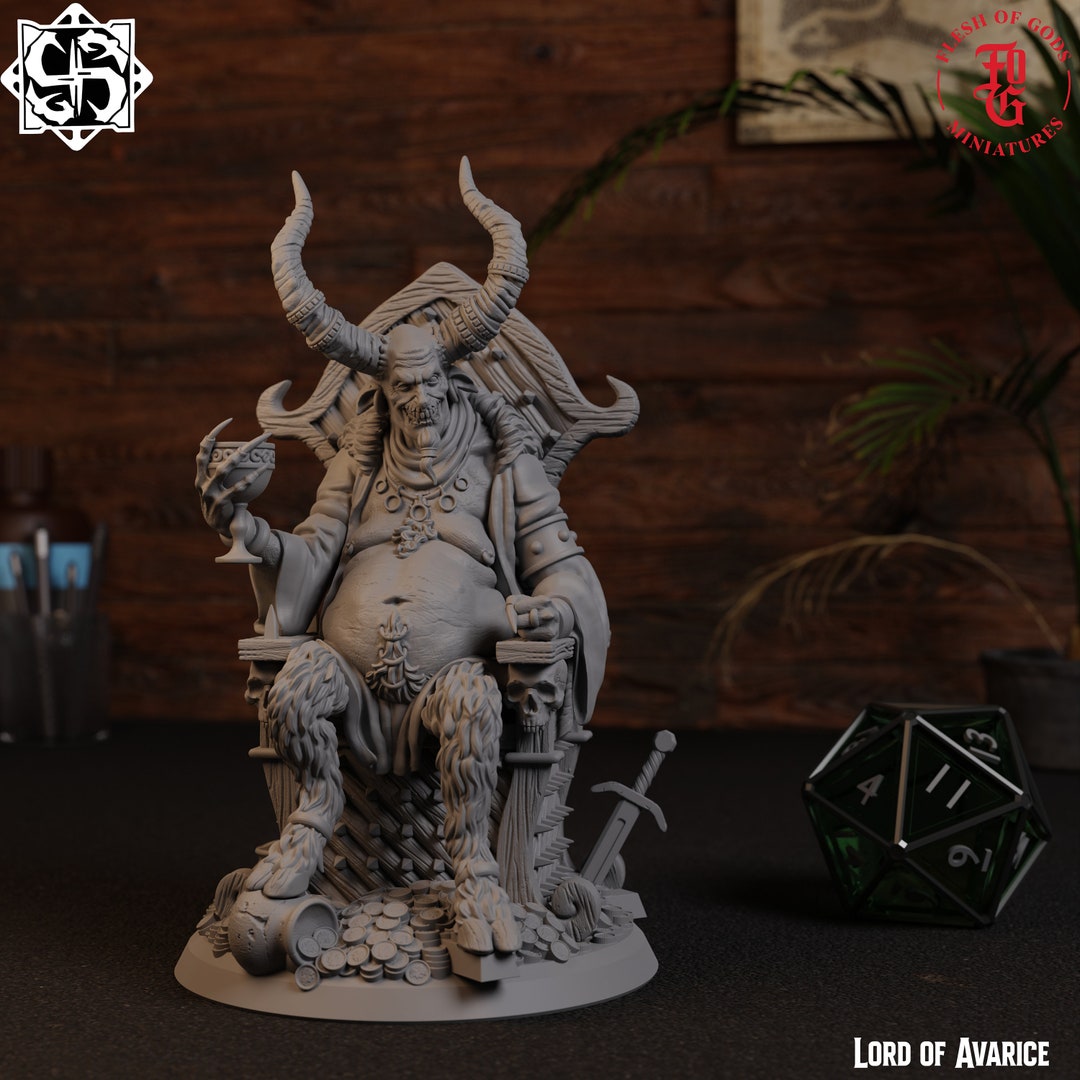 Lord of Avarice | Fantasy Tabletop Miniature - 28MM - 100MM | Dungeons ...