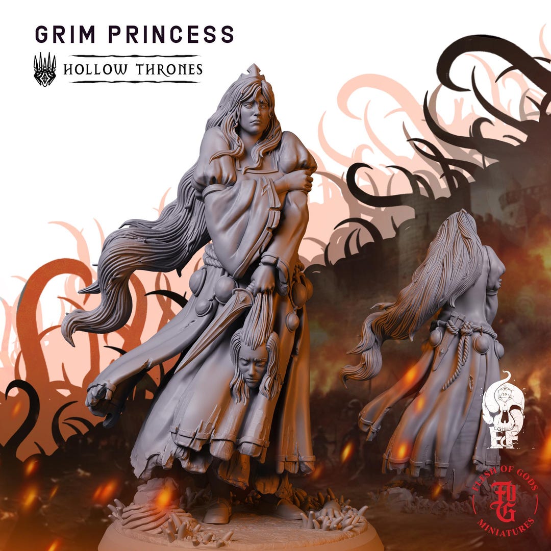 Grim Princess | Fantasy Tabletop Miniature - 28MM - 100MM | Dungeons ...