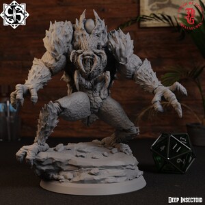 Deep Insectoid 3D Printed Fantasy Tabletop Miniature 28MM 54MM Dungeons ...