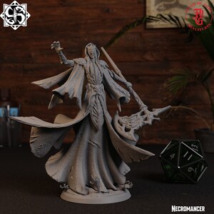 The Necromancer Fantasy Tabletop Miniature 28MM 100MM Dungeons and ...