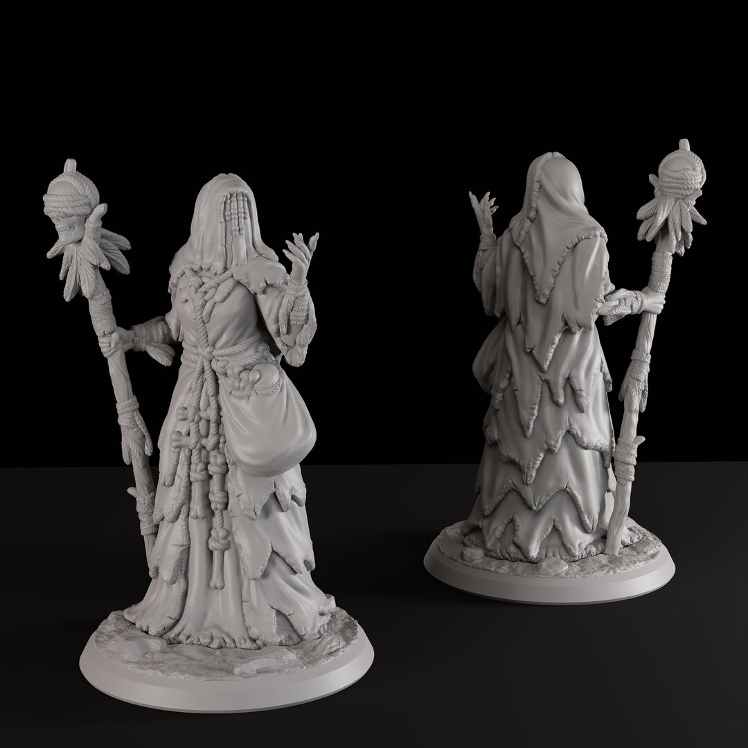 Cursed Witch Fantasy Tabletop Miniature 28MM 100MM - Etsy