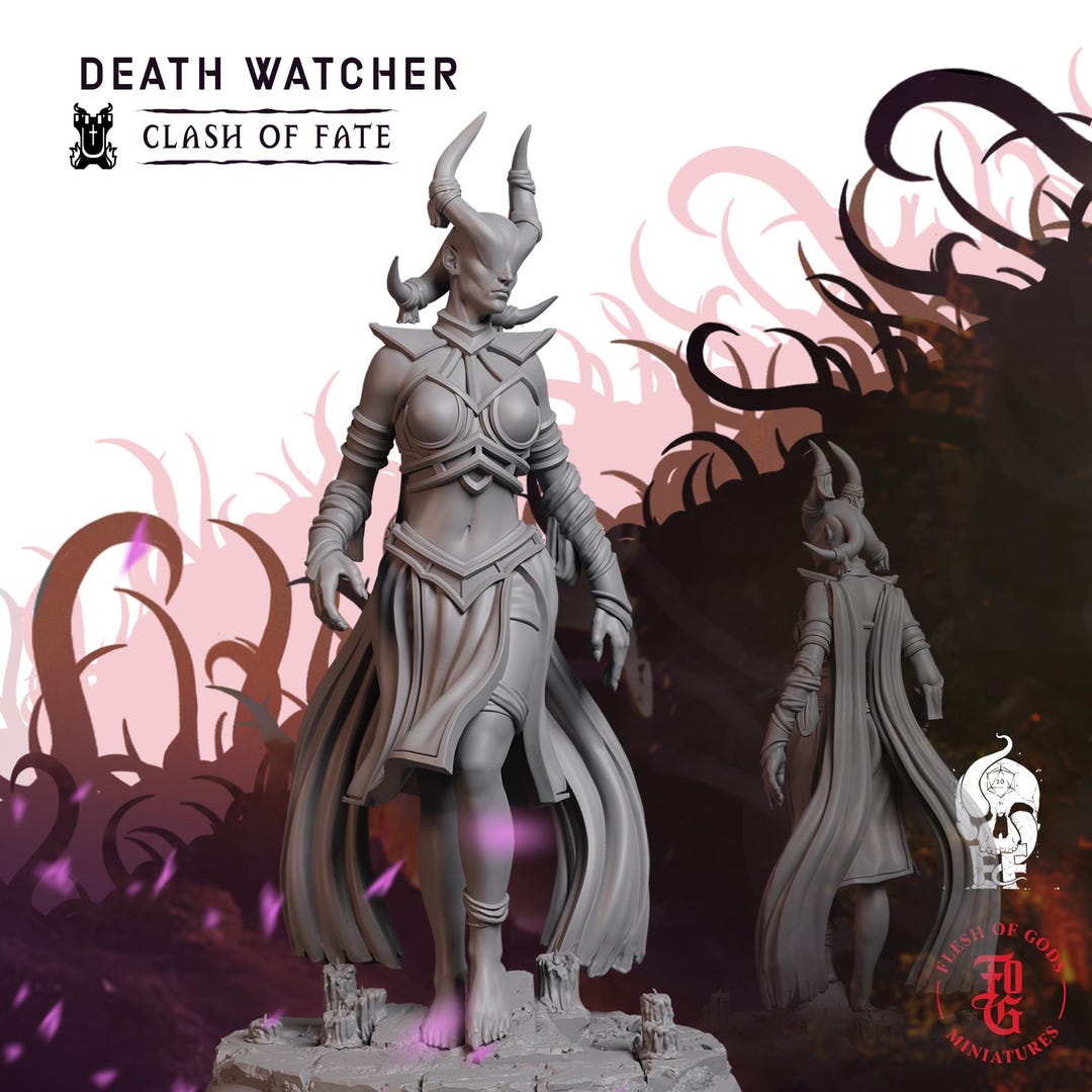 Death Watcher | Fantasy Tabletop Miniature - 28MM - 100MM | Dungeons ...