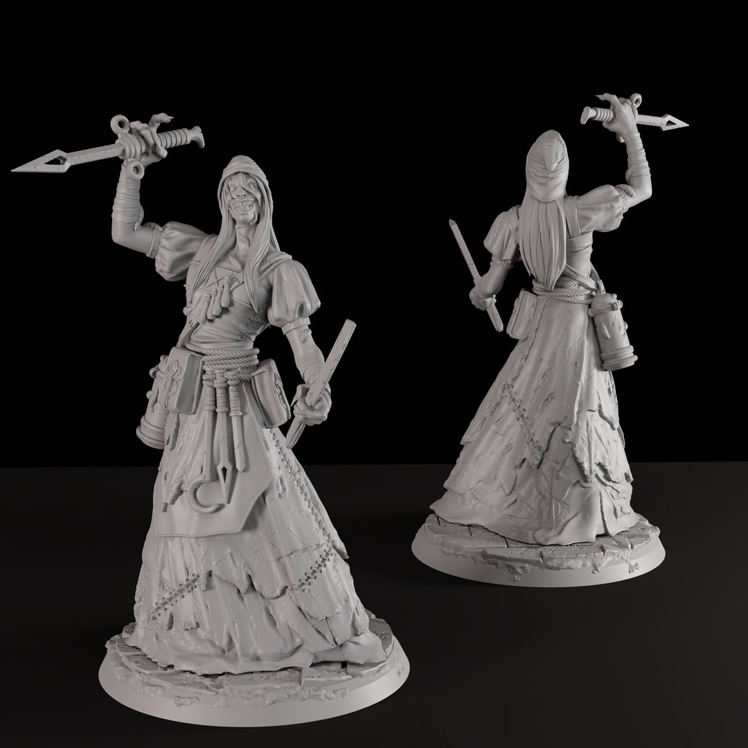 Blood Hag Fantasy Tabletop Miniature 28MM 100MM Dungeons and Dragons ...