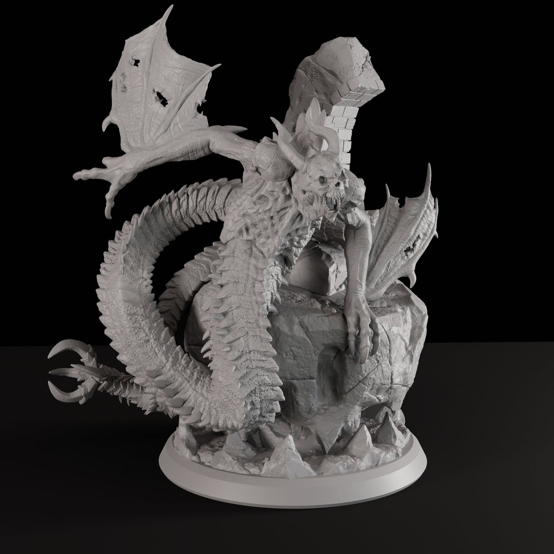 Archdevil Geryoth 3D Printed Fantasy Tabletop Miniature 28MM 45MM ...