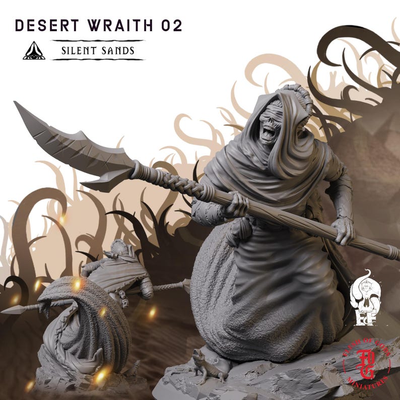 Desert Wraiths | 3D Printed Fantasy Tabletop Miniatures - 28MM - 100MM ...