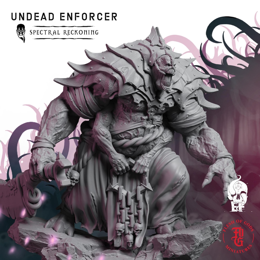 Undead Enforcer | Fantasy Tabletop Miniature - 28MM - 54MM | Dungeons and Dragons DND - Etsy