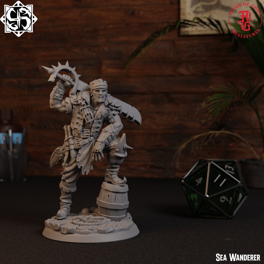 Sea Wanderer | Fantasy Tabletop Miniature - 28MM - 100MM | Dungeons and ...