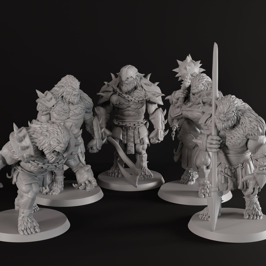 Bugbears 3D Printed Fantasy Tabletop Miniatures 28MM 100MM Dungeons and ...