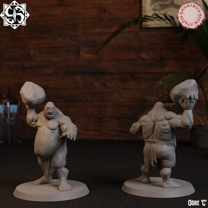 Ogres | 3D Printed Fantasy Tabletop Miniatures - 28MM - 100MM| Dungeons ...