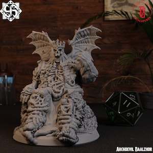 Archdevil Baalzhor 3D Printed Fantasy Tabletop Miniature 28MM 54MM ...