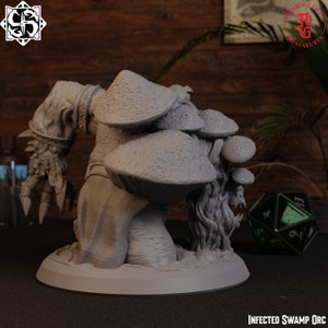 Infected Swamp Orc Fantasy Tabletop Miniature 28MM 54MM Dungeons and ...