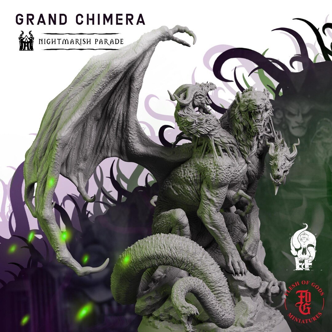 Grand Chimera | Fantasy Tabletop Miniature - 28MM - 45MM | Dungeons and ...