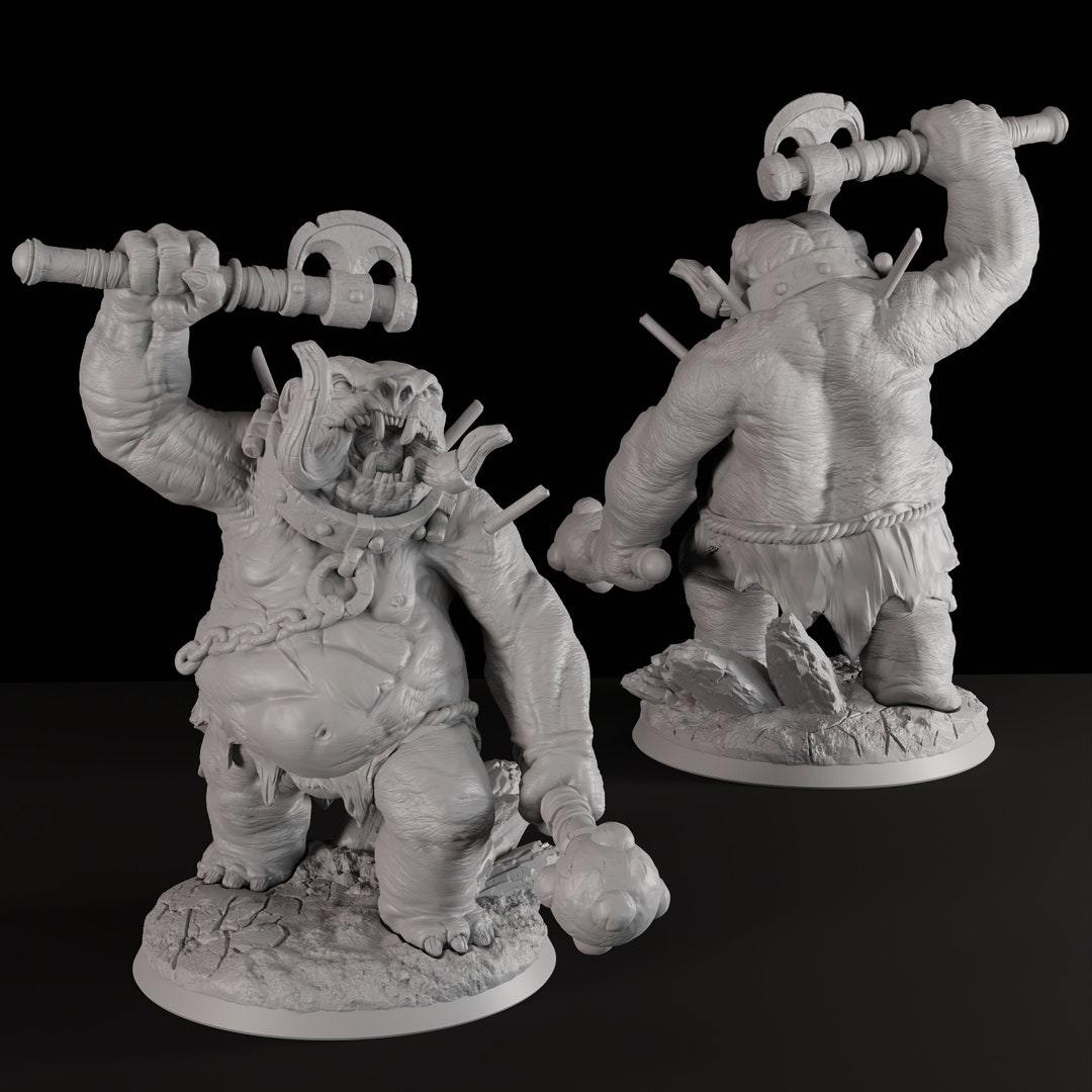 Desert Troll Fantasy Tabletop Miniature 28MM 54MM - Etsy