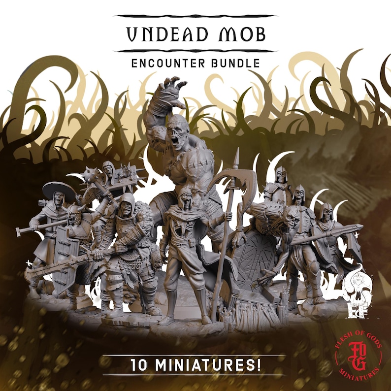 Undead Mob Set ENCOUNTER BUNDLE | Fantasy Tabletop Miniatures - 28MM ...