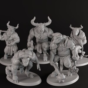 Minotaurs 3D Printed Fantasy Tabletop Miniatures 28MM - Etsy