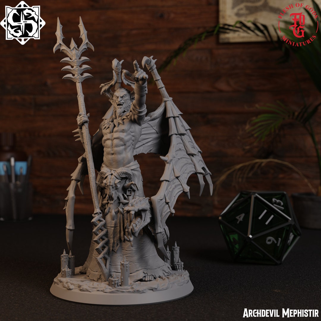 Archdevil Mephistir Fantasy Tabletop Miniature 28MM 54MM Dungeons and ...