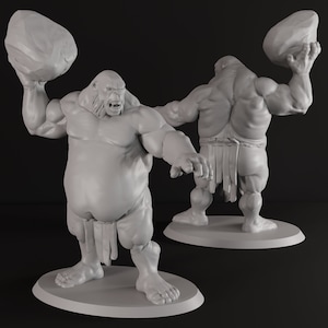 Ogres 3D Printed Fantasy Tabletop Miniatures 28MM 100MM - Etsy