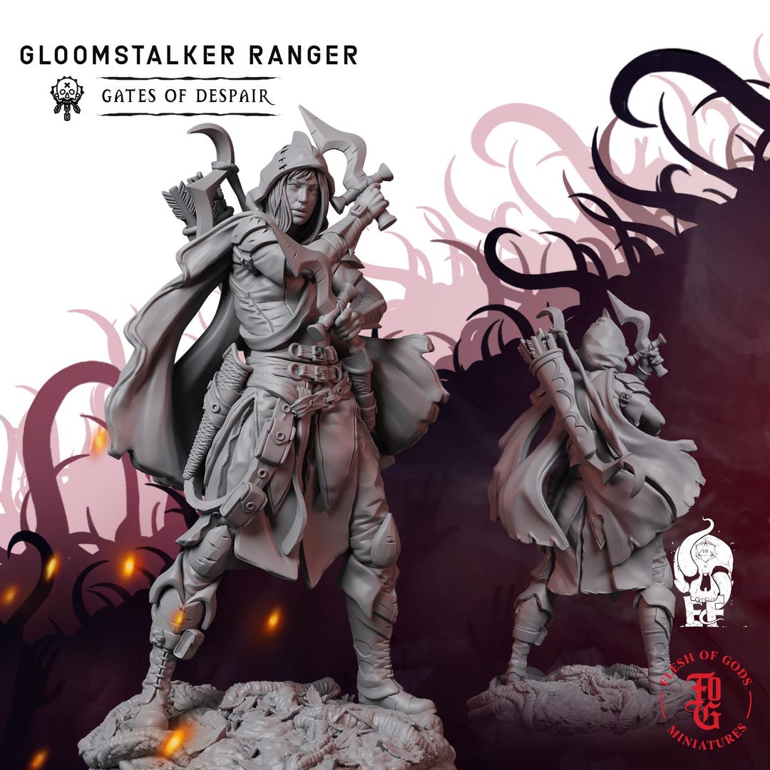 Gloomstalker Ranger | Fantasy Tabletop Miniature - 28MM - 100MM ...