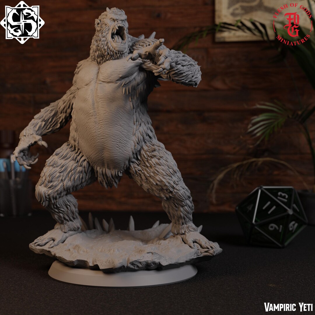 Vampiric Yeti | Fantasy Tabletop Miniature - 28MM - 54MM | Dungeons and ...