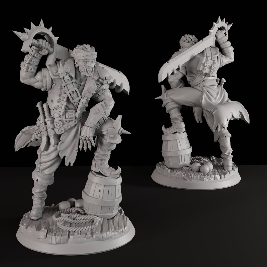Sea Wanderer Fantasy Tabletop Miniature 28MM 100MM Dungeons and Dragons ...
