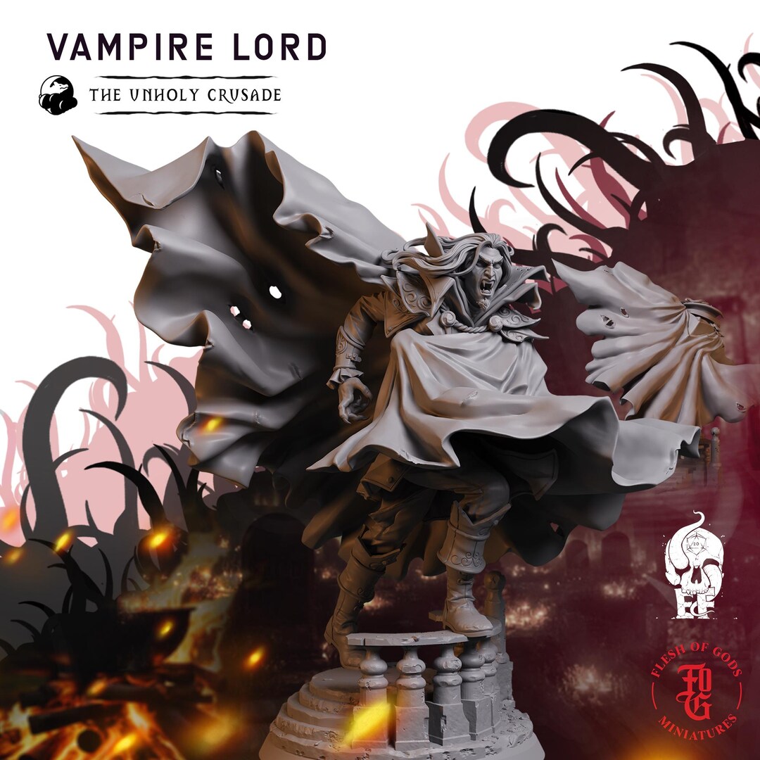 Vampire Lord | Fantasy Tabletop Miniature - 28MM - 100MM | Dungeons and ...