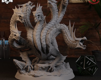 Hydra DND Resin, 28mm Scale Dungeons & Dragons, Tabletop Miniature - Etsy