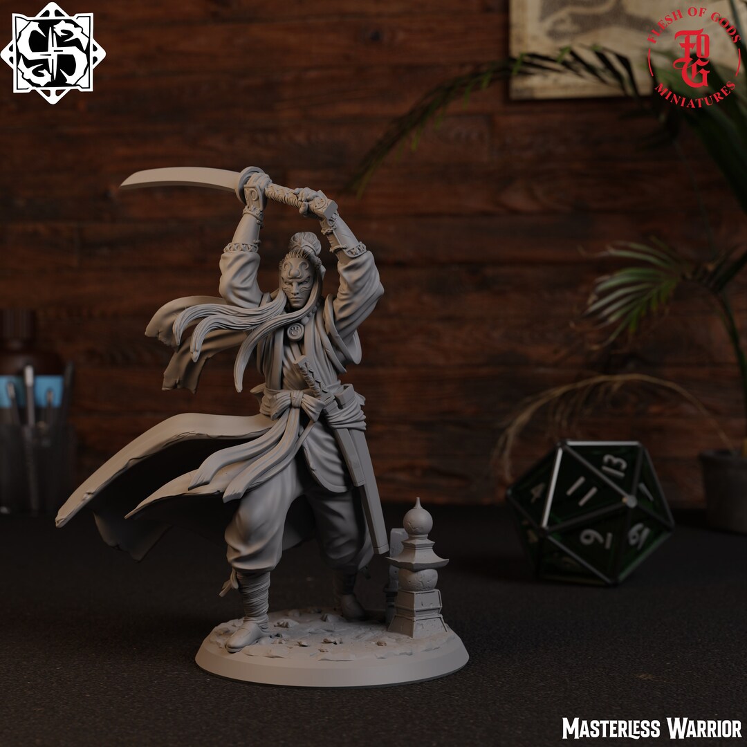Masterless Warrior | Fantasy Tabletop Miniature - 28MM - 100MM ...